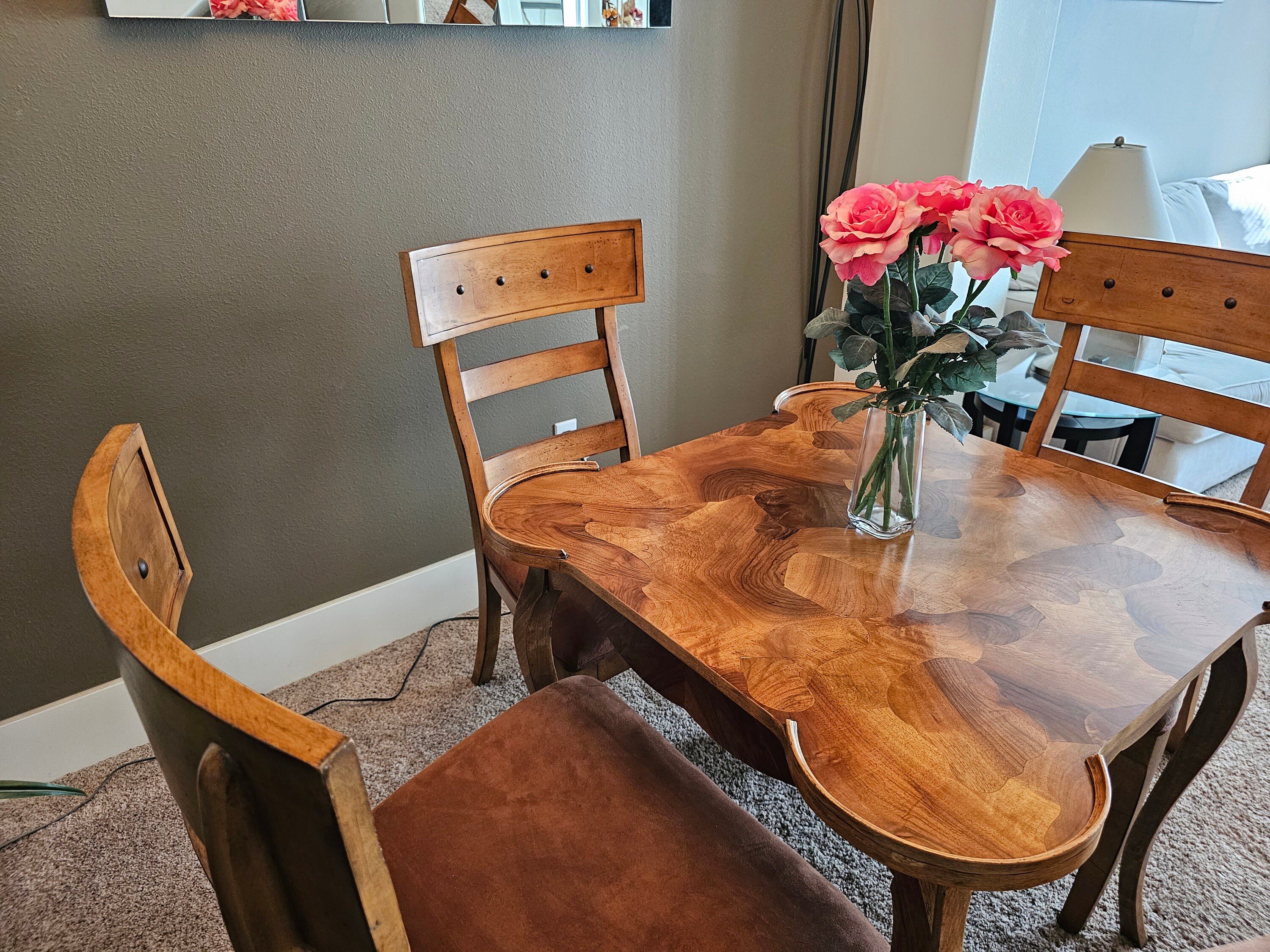 Wood French Provincial Game Table French Provincial Game Table Vintage ...