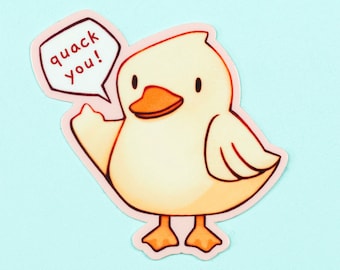 Cute Angry Duck - Etsy