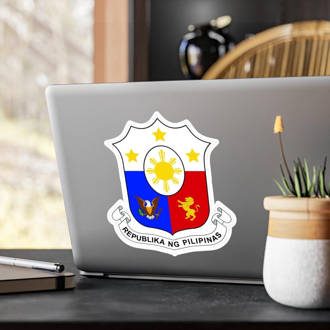 Philippine Coat of Arms Kiss-cut Vinyl Decal | Republika Ng Pilipinas ...