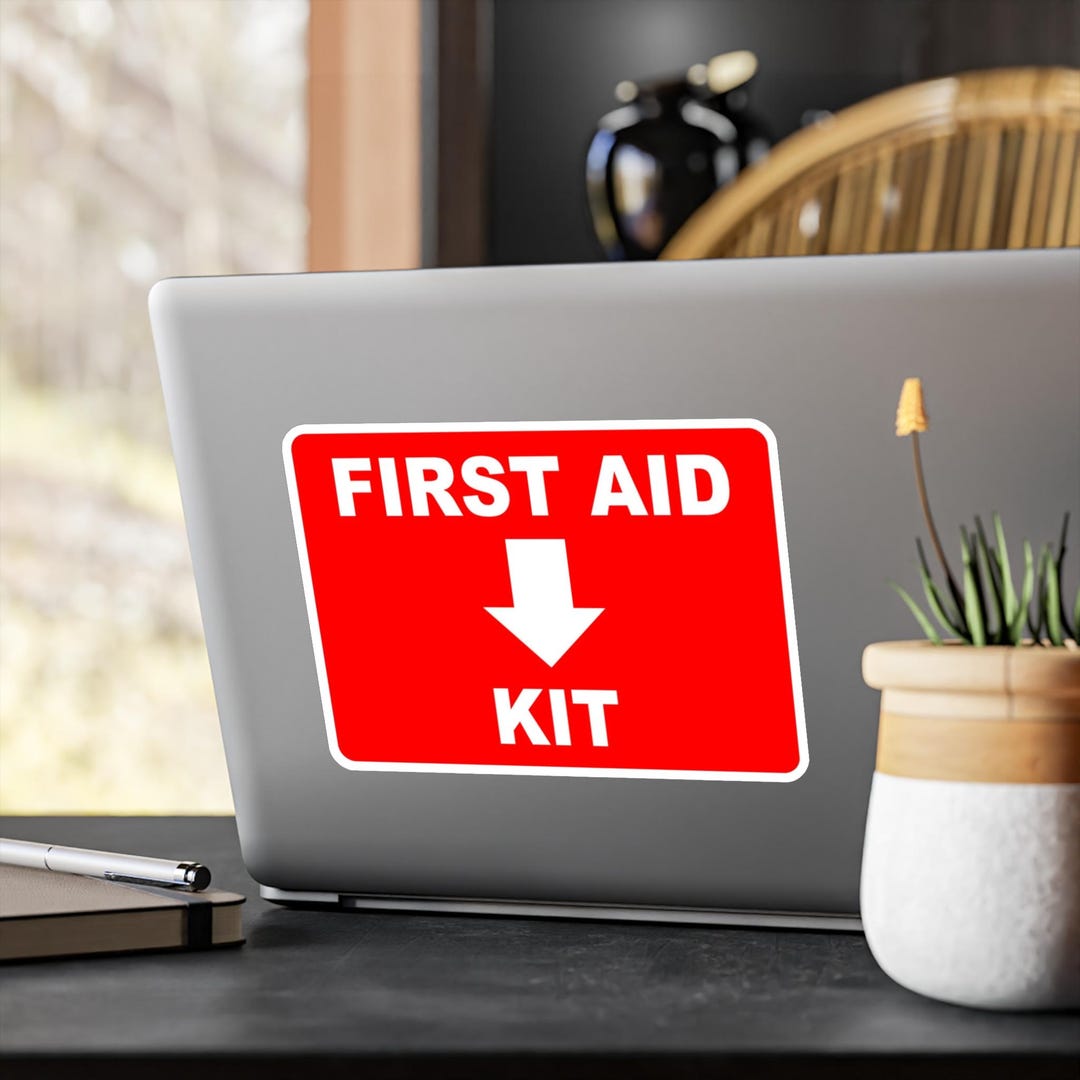 First Aid Kit Sticker Kiss-cut Vinyl Decal | Emergency Rescue Vinyl - Etsy