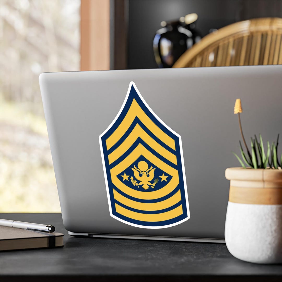E-9 Sergeant Major of the Army Insignia Sticker Kiss-cut Vinyl Decals ...