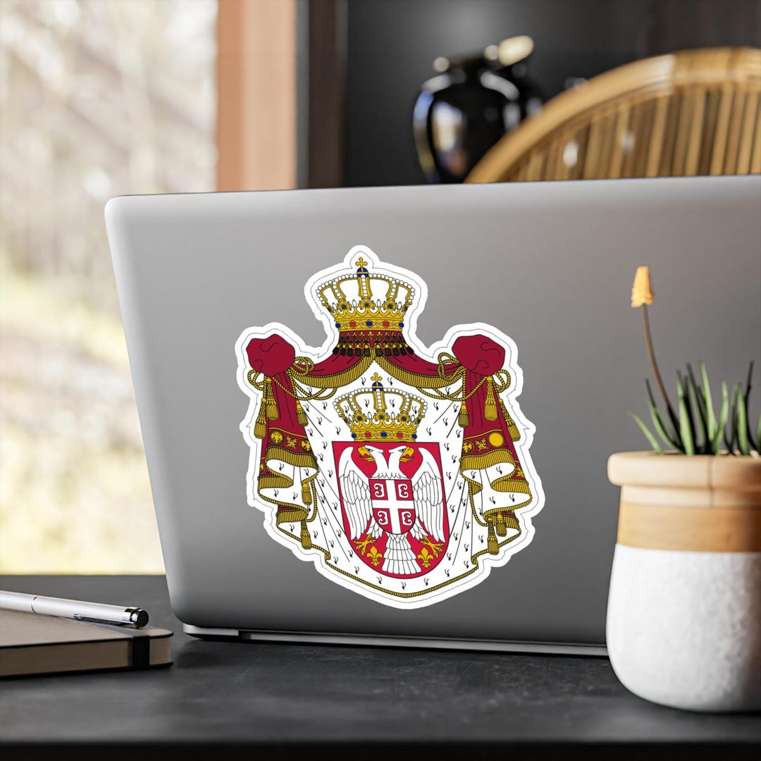 Serbian Coat of Arms Kiss-cut Vinyl Decal | Crest Sticker - Etsy