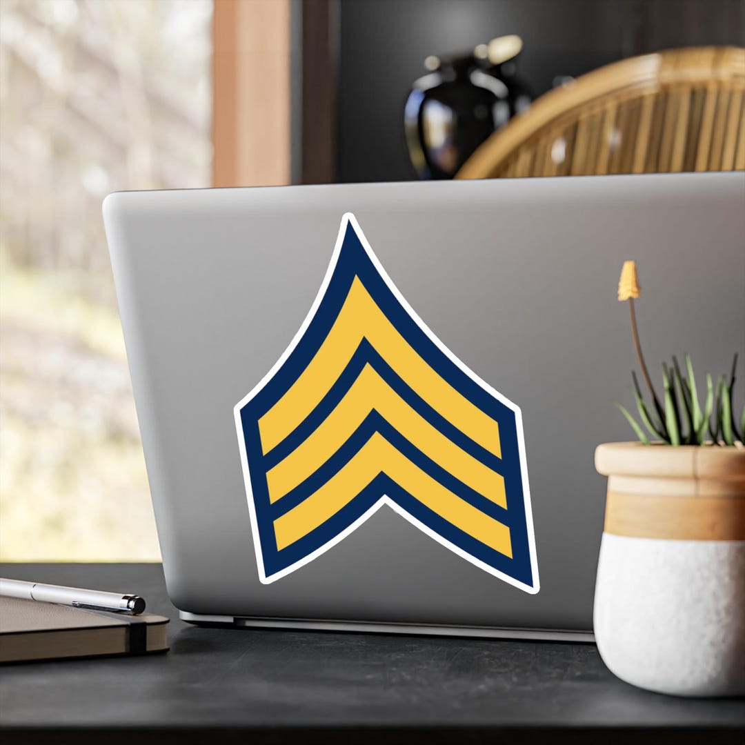 Army Sergeant Rank Sticker Kiss-cut Vinyl Decal | SGT Insignia - Etsy