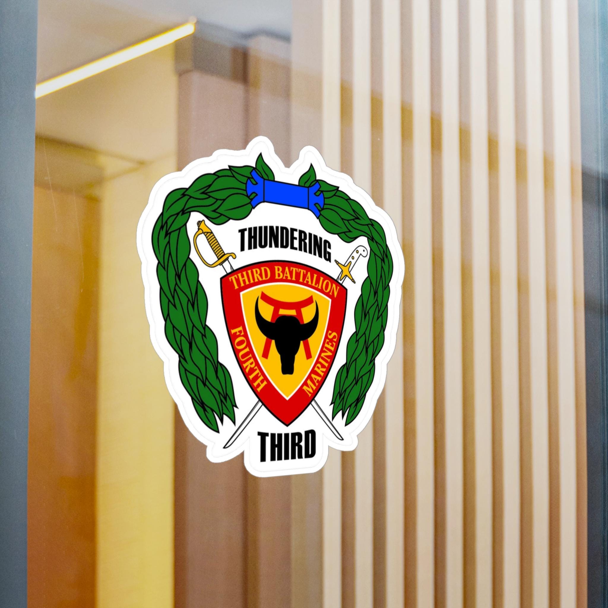 3rd Battalion 4th Marine Regiment USMC Sticker | Kiss-cut Vinyl Decal ...