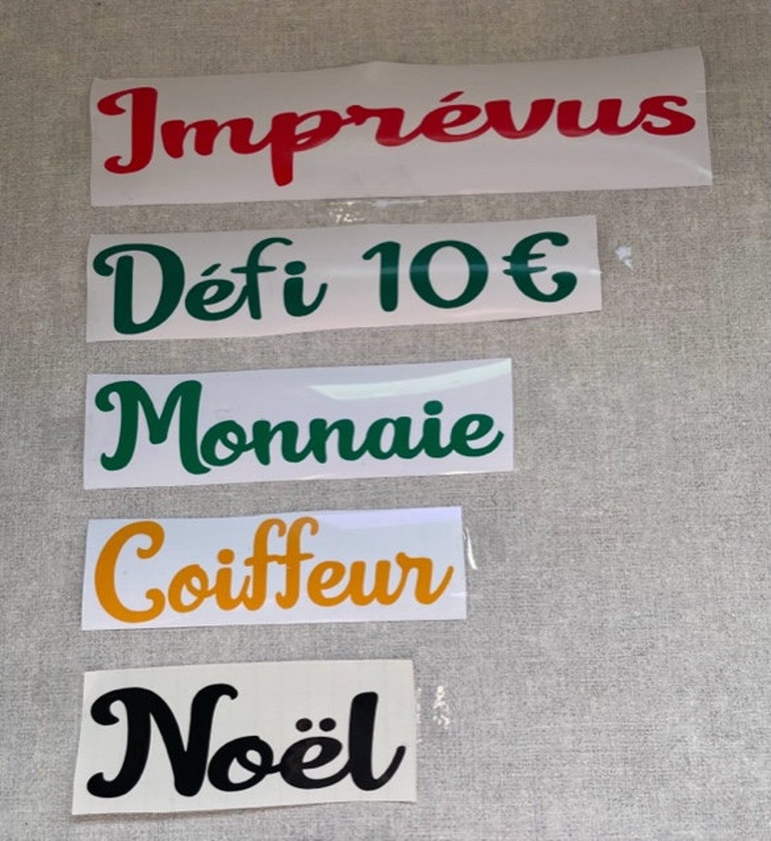 LABELS FORMAT A5 A6 AND A7 Vinyl / Budget / Binder / Zipped Envelopes ...