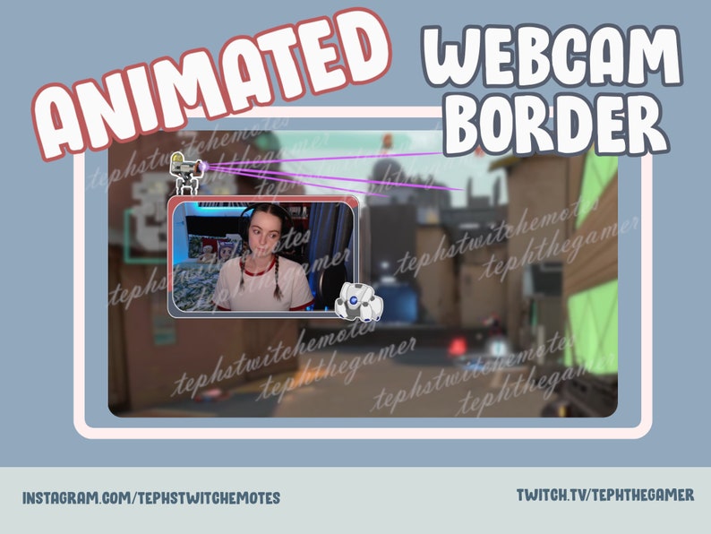 ANIMATED Valorant Inspired Killjoy Webcam Border Overlay for Twitch ...