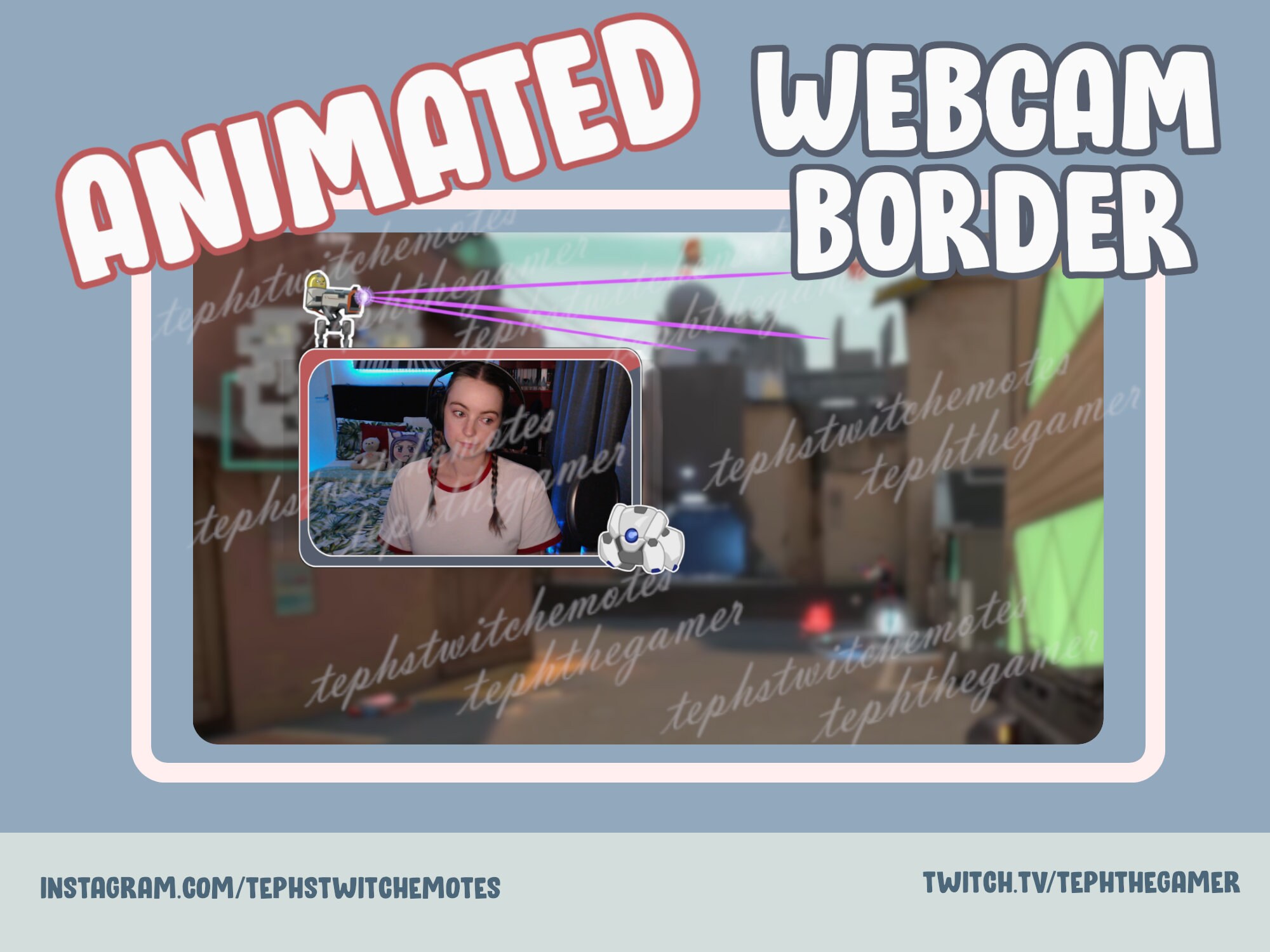 ANIMATED Valorant Inspired Killjoy Webcam Border Overlay for Twitch ...