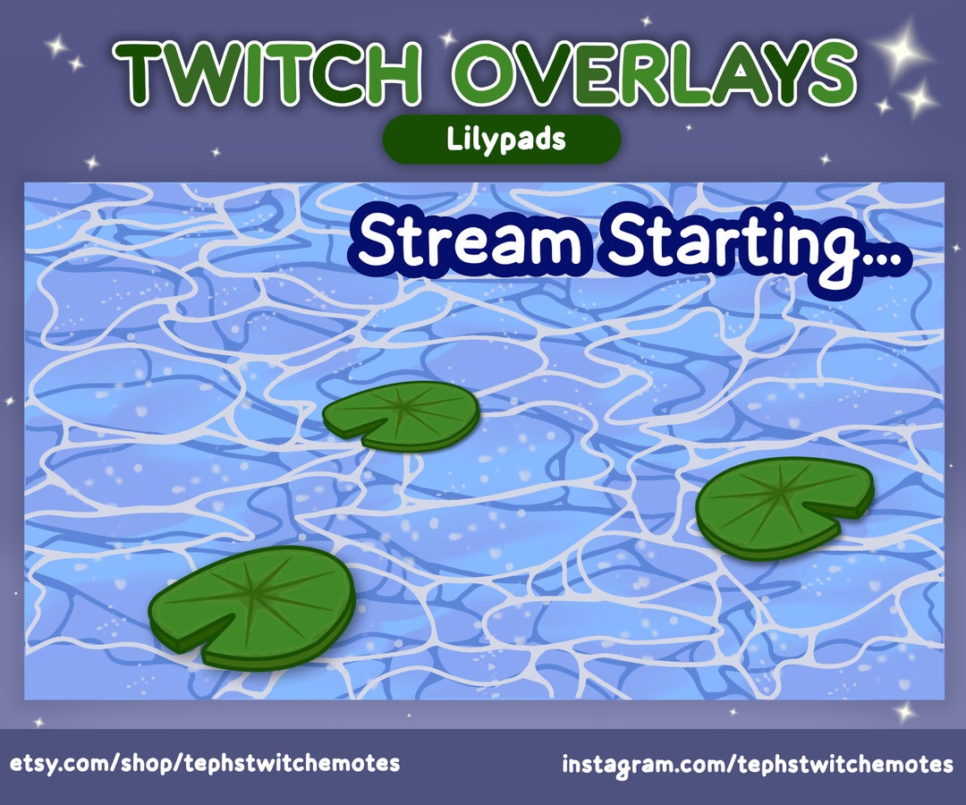 Animated Floating Lilypad Stream Scenes With Matching Overlays for ...