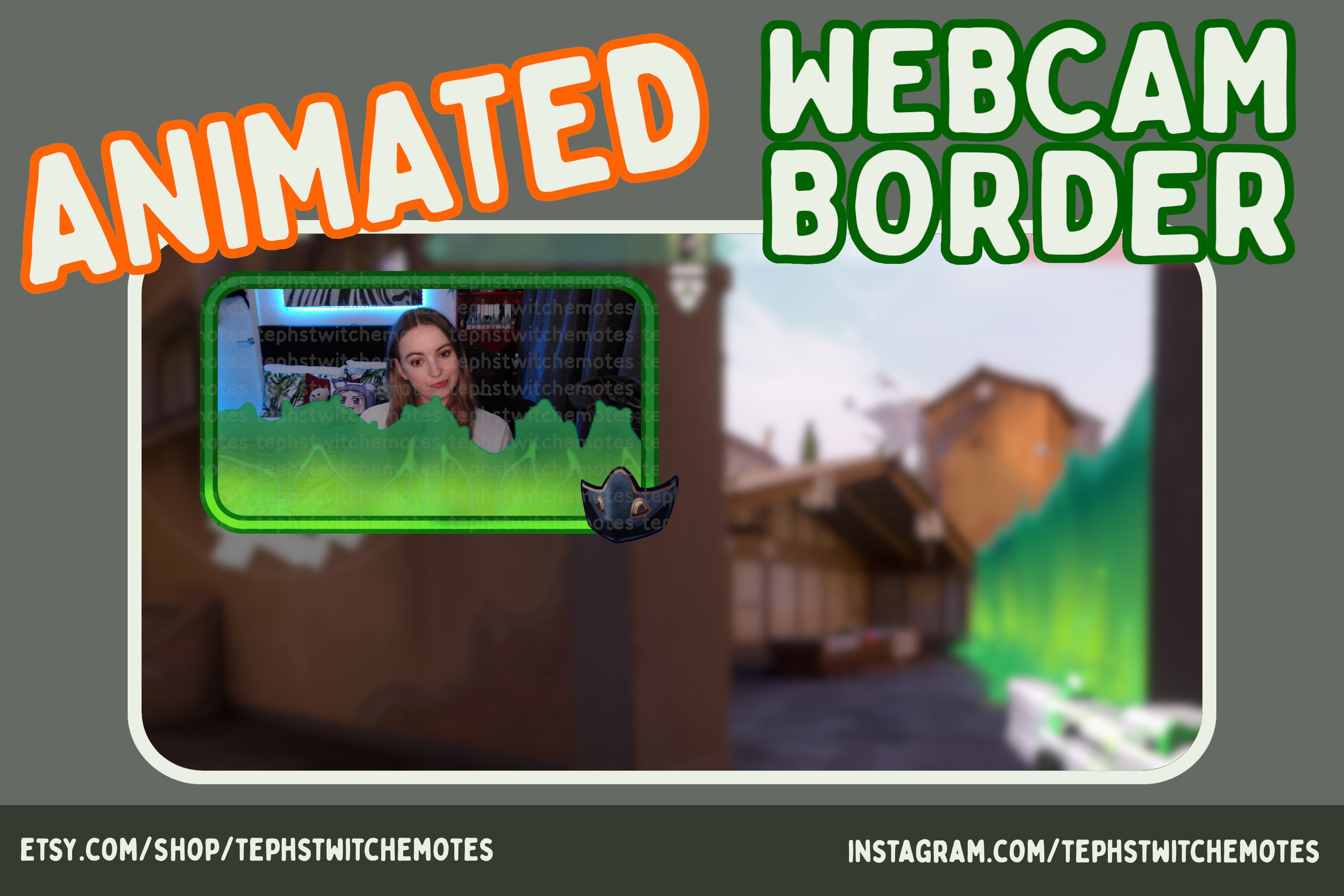 ANIMATED Valorant Inspired Viper Webcam Border Overlay for Twitch ...