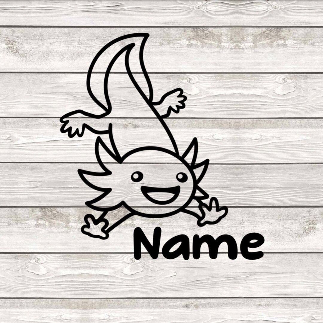 Axolotl Name Decal Axolotldecal Petdecal Customnamedecal - Etsy Ireland