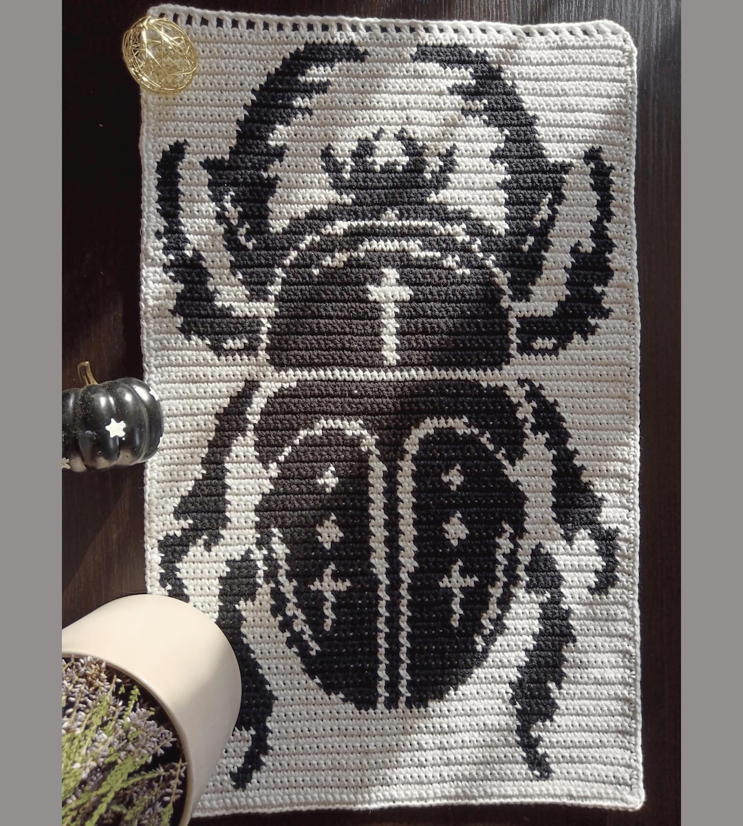 Crochet Pattern | the Stag Beetle Wall Hanging, Bag | Tapestry Crochet ...