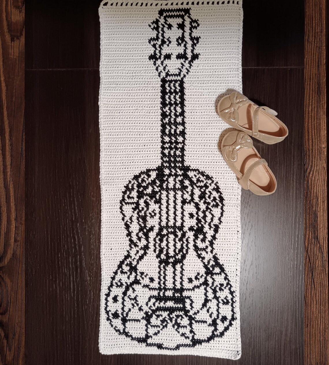 Music Crochet Pattern | Guitar Crochet Wall Hanging Pattern | Tapestry ...
