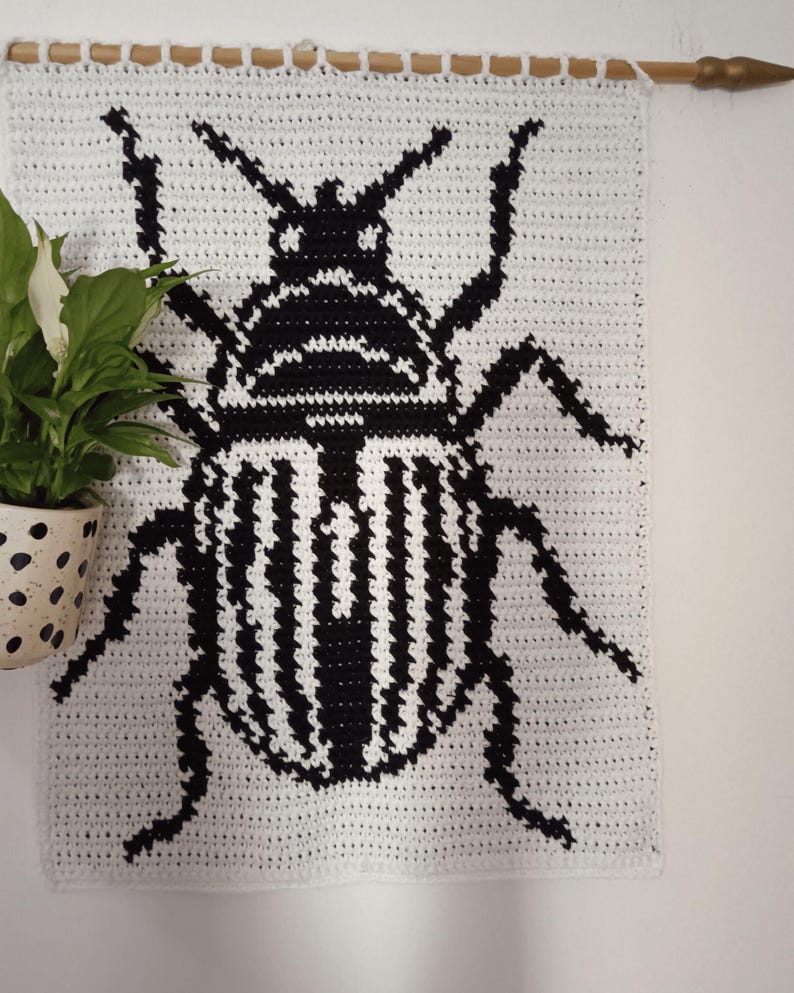 Crochet Pattern | Colorado Potato Beetle Wall Hanging | Tapestry Crochet Pattern | Colorado ...