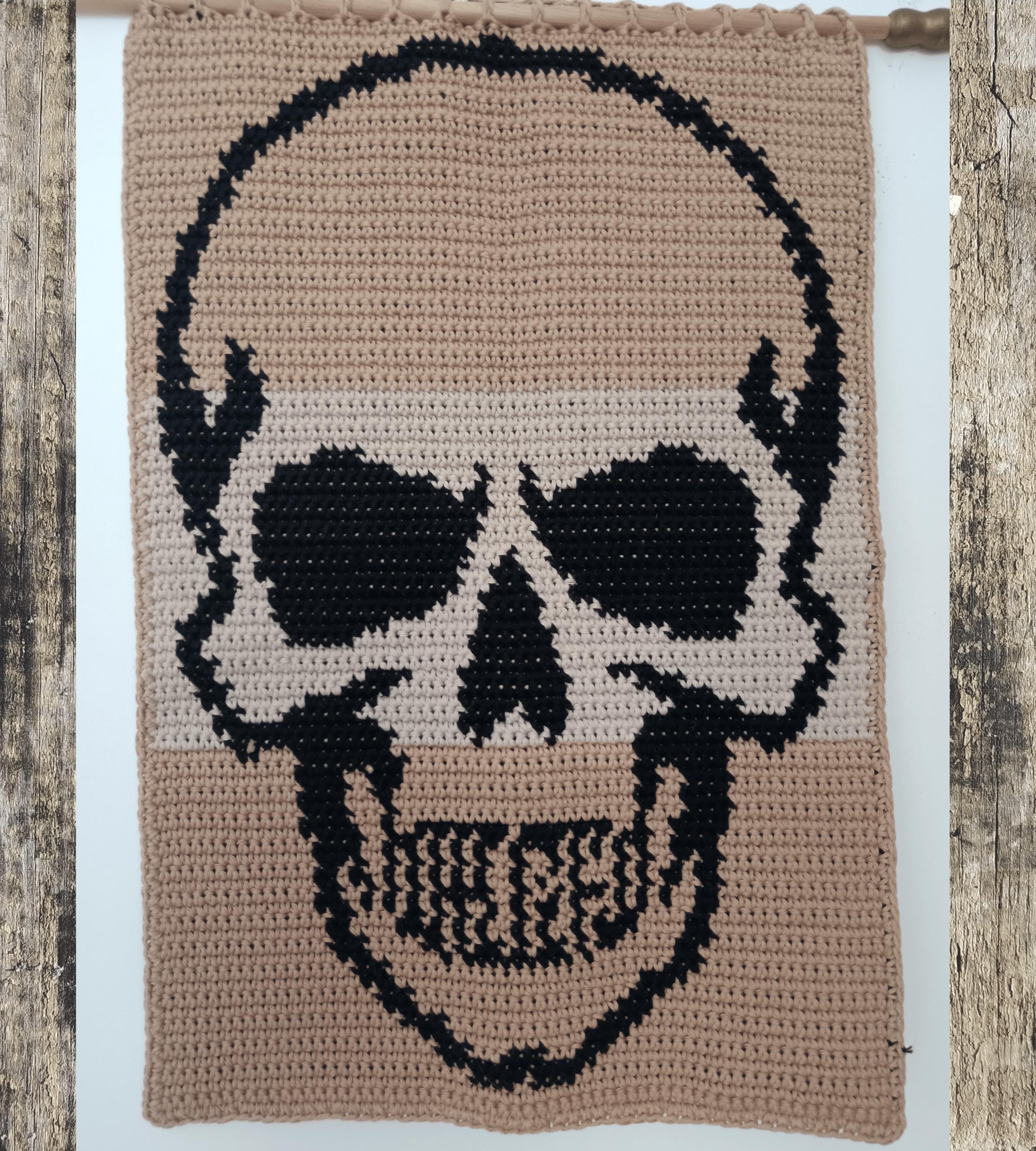 Crochet Pattern | the Skull Pattern Wall Hanging, Bag | Tapestry ...