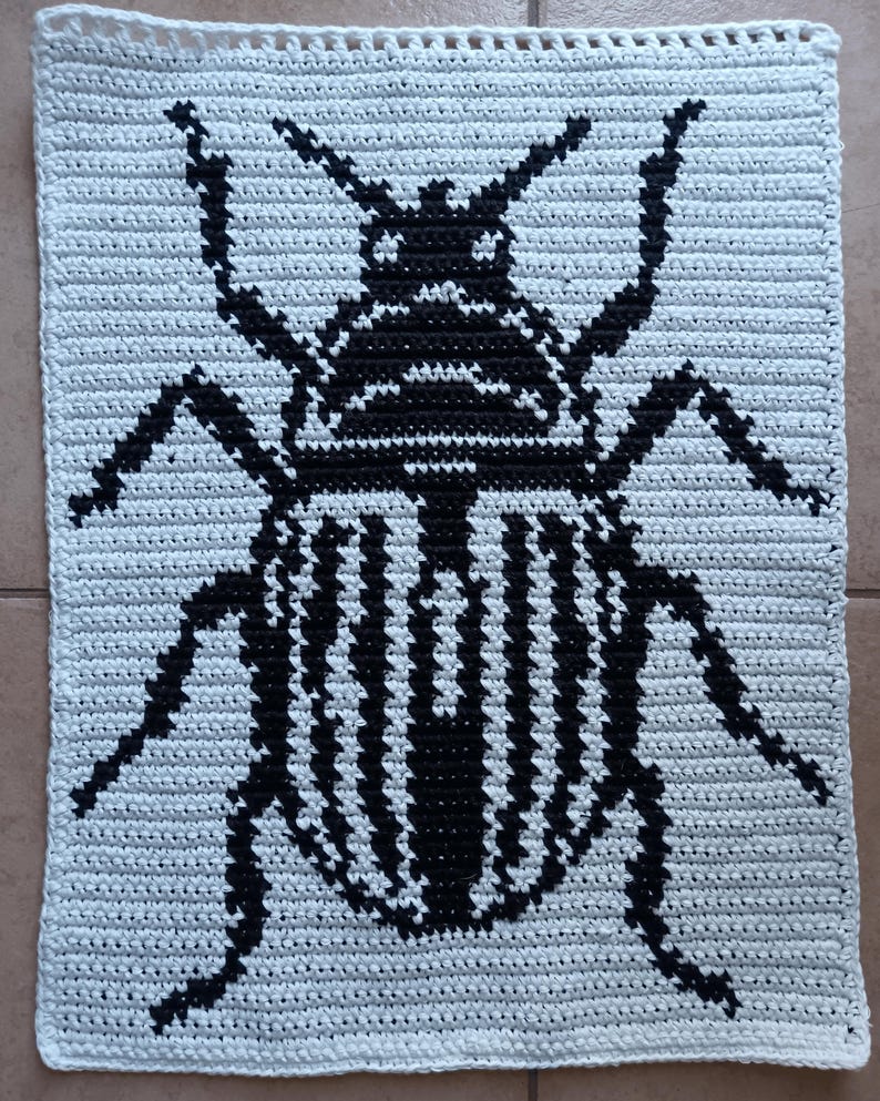 Crochet Pattern | Colorado Potato Beetle Wall Hanging | Tapestry Crochet Pattern | Colorado ...