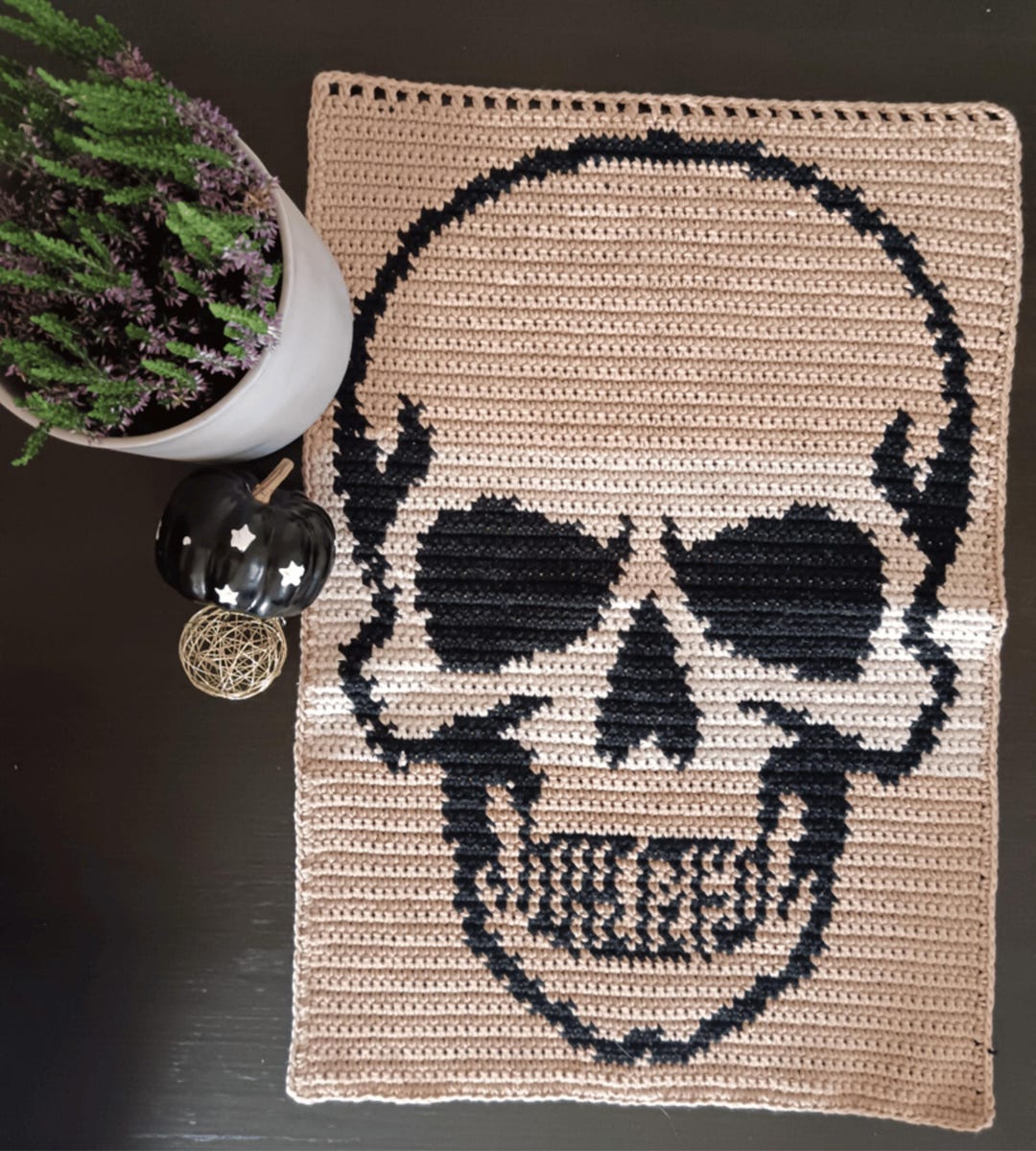 Crochet Pattern | the Skull Pattern Wall Hanging, Bag | Tapestry ...