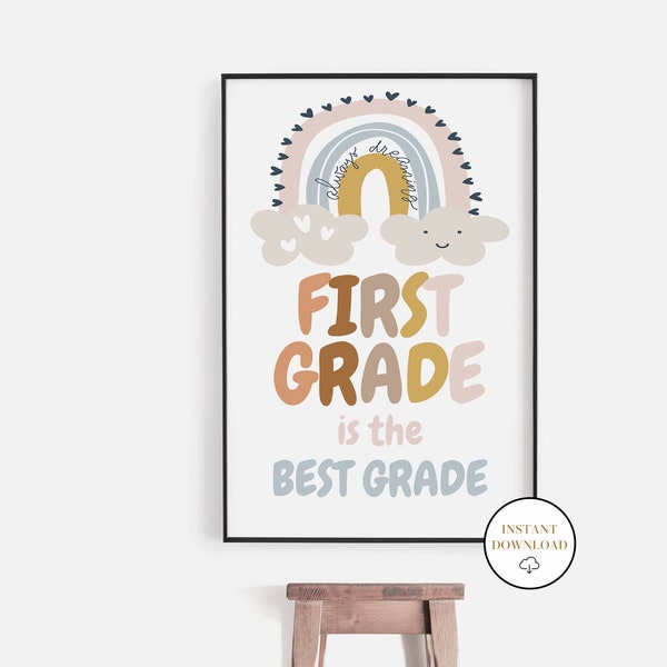 First Grade is the Best Sign - Etsy