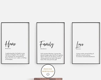 Home Definition Printable Art Home Decor Wedding Gift - Etsy