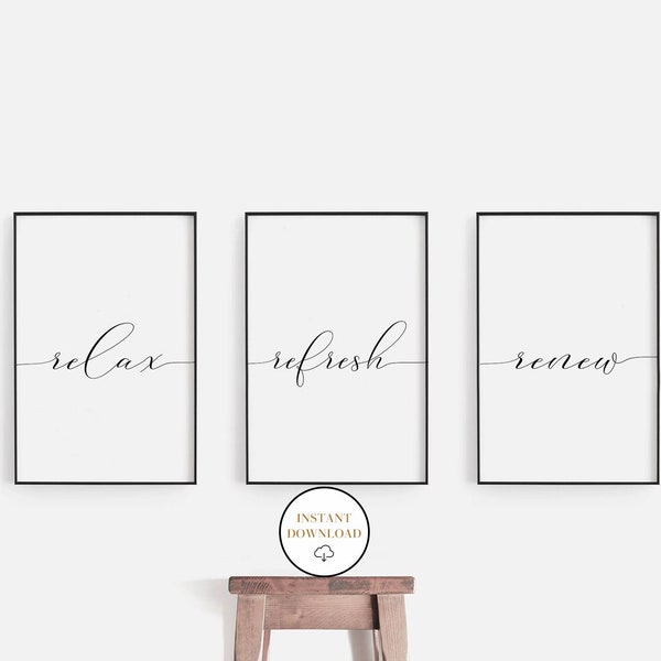 Relax Refresh Renew Sign - Etsy