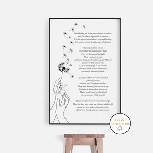 Dandelion Memorial Poem Dandelion Flower of the Military - Etsy