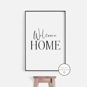 Welcome Home Printable Wall Art, Welcome Home Decor, New Home Gift ...