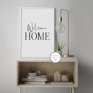 Welcome Home Printable Wall Art, Welcome Home Decor, New Home Gift ...