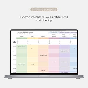 Editable Planner Google Sheets Digital Planner Spreadsheet Daily Weekly ...