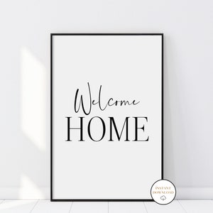Welcome Home Printable Wall Art, Welcome Home Decor, New Home Gift ...