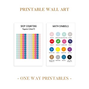BUNDLE Kids Printables Math Education Print Set Kids - Etsy