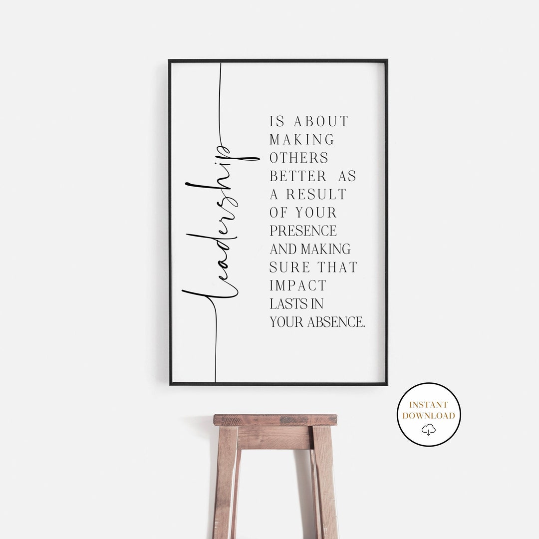 Leadership Wall Art, Printable Inspirational Office Decor ...