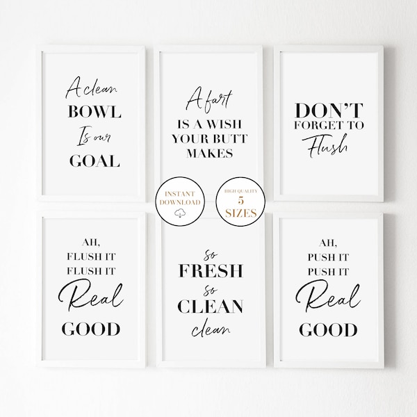 Bathroom Quotes - Etsy