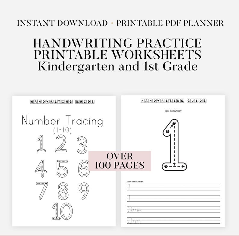 Preschool Pre-k + Kindergarten Learning Bundle Printable | +100 Pages ...