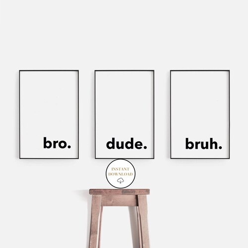Bro Print. Mailed Poster. Boys Bedroom Decor. Bro Wall Art. - Etsy
