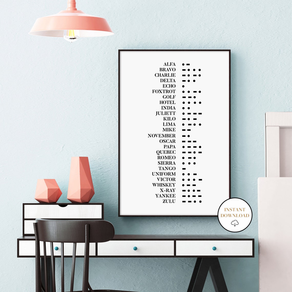NATO Phonetic Alphabet Art Morse Code Art Print Alpha Bravo - Etsy