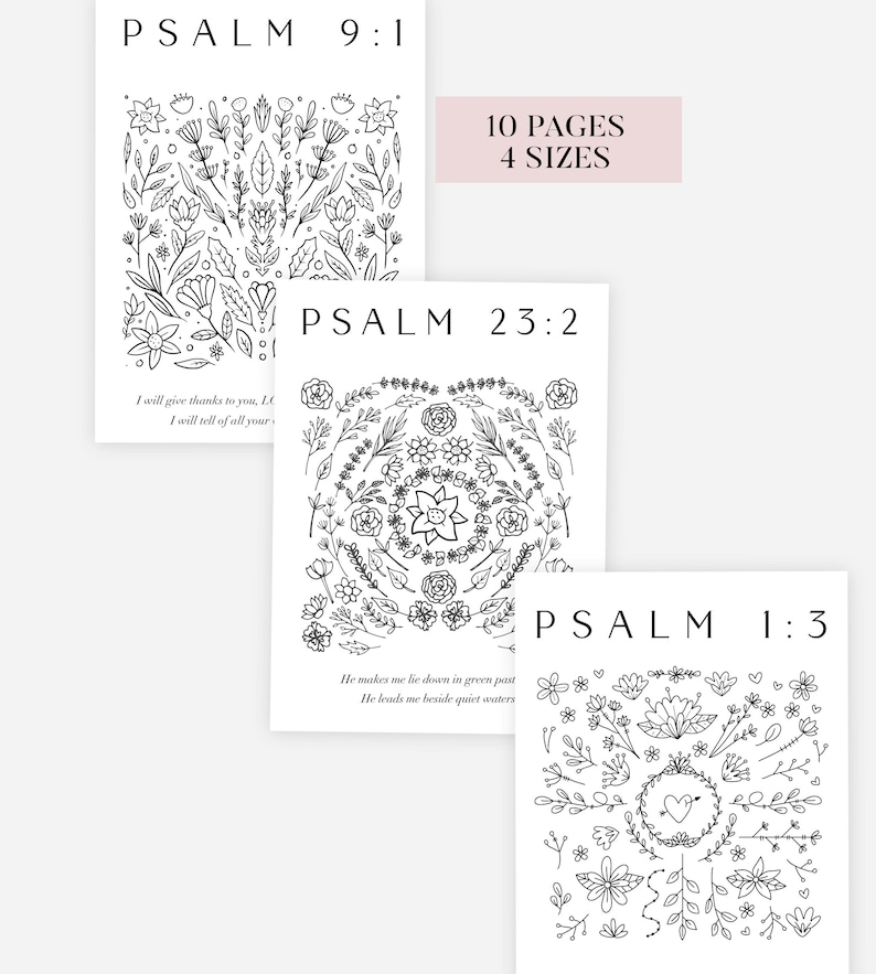 Flower Bible Verse Coloring Page, Coloring Sheets, Coloring Pages for ...
