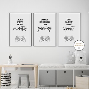 Gaming Wall Art, Gaming Prints Set, Printable Games Room Decor, Gaming ...