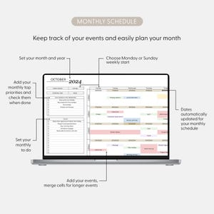 Editable Planner Google Sheets Digital Planner Spreadsheet Daily Weekly ...