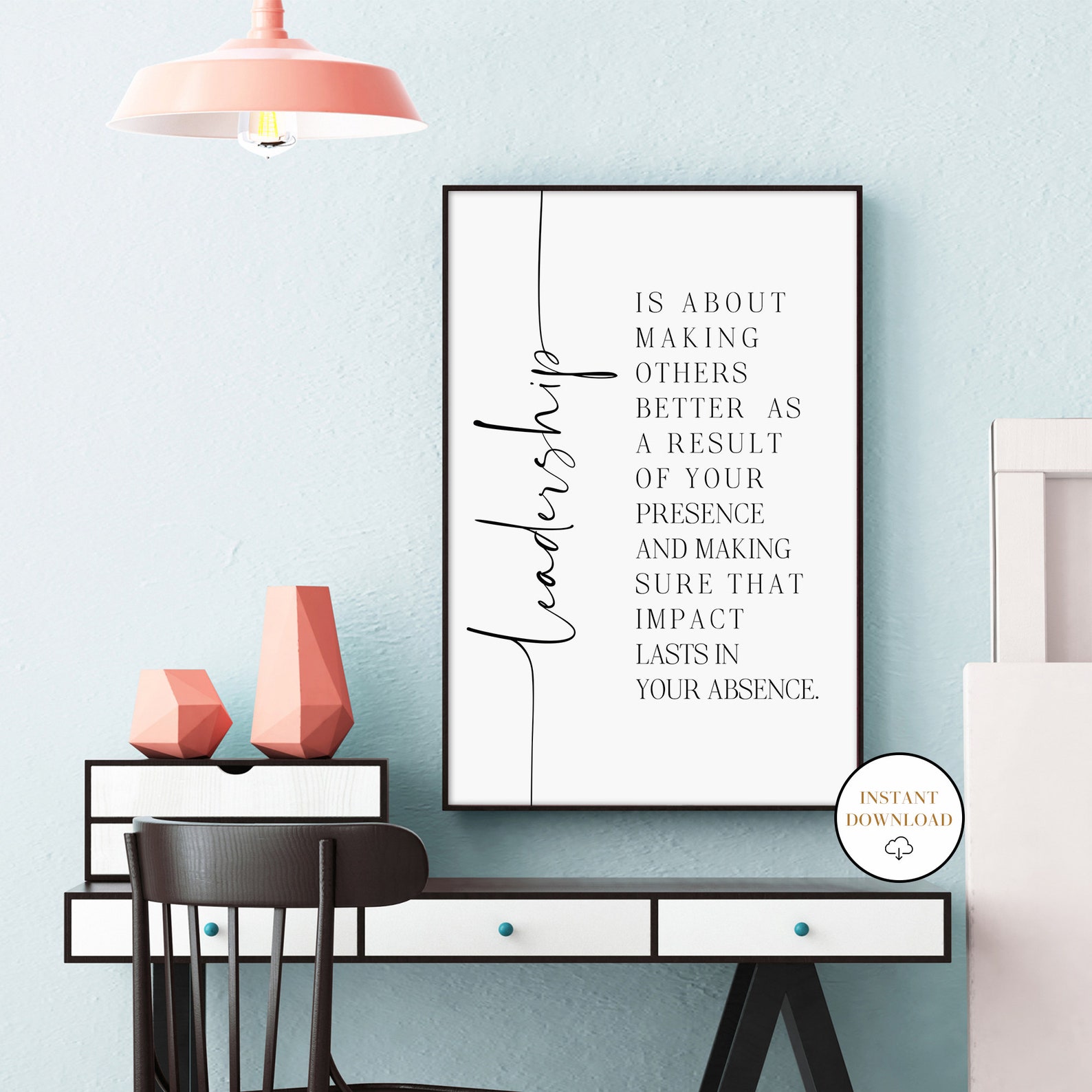 Leadership Wall Art Printable Inspirational Office Decor - Etsy