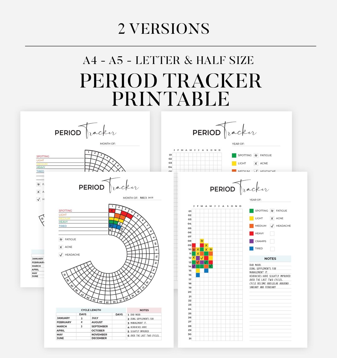 Period Tracker Printable, Journal Printable, Period Tracking, Period ...