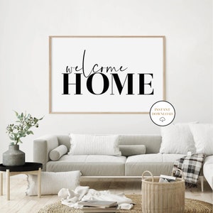 Welcome Home Print Welcome Home Printable Wall Art Welcome - Etsy