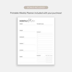 Editable Planner Google Sheets Digital Planner Spreadsheet Daily Weekly ...