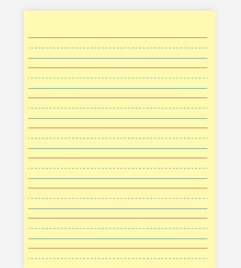 Printable Lined Paper, 14 Pages Grid Paper, Yellow Dotted Paper, Wide ...