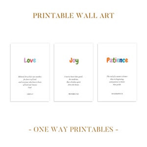Fruit of the Spirit Nursery Wall Art, the Fruits of the Spirit for Kids ...