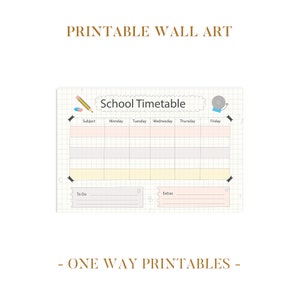 Homeschool Weekly Schedule Printable, Weekly Homeschool Poster, Weekly ...