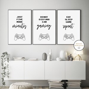 Gaming Wall Art, Gaming Prints Set, Printable Games Room Decor, Gaming ...