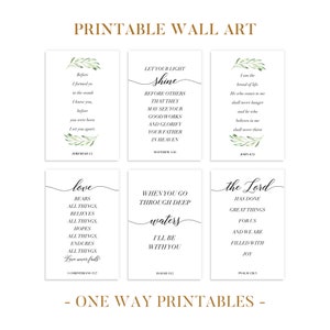 12 Bible Verses Set, Bible Verses Printable Set, Bible Verse Art Bundle ...