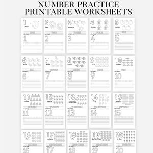 Preschool Numbers Tracing Worksheet, Handwriting Practice, Pre-school ...