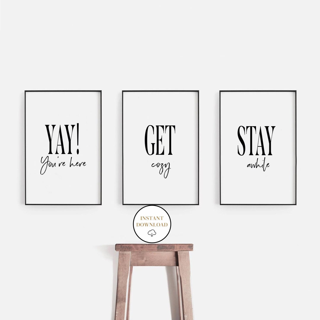 Get Cozy Sign, Bedroom Decor, Printable Above Bed Art, Guest Room Print ...