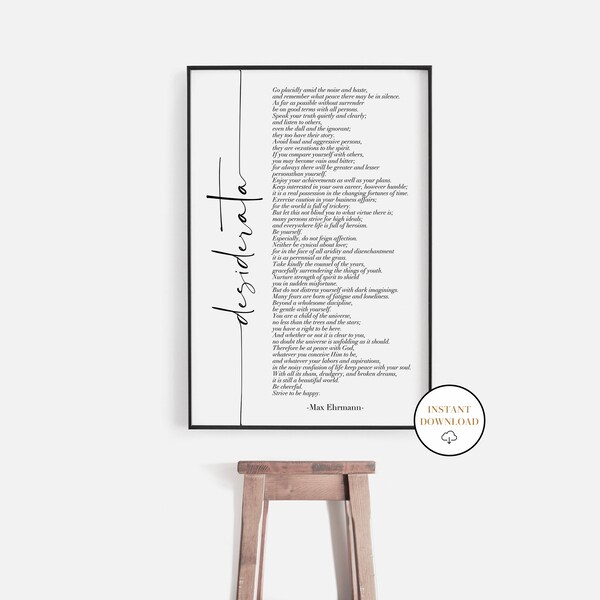 Desiderata - Etsy