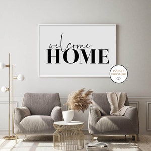 Welcome Home Print Welcome Home Printable Wall Art Welcome - Etsy